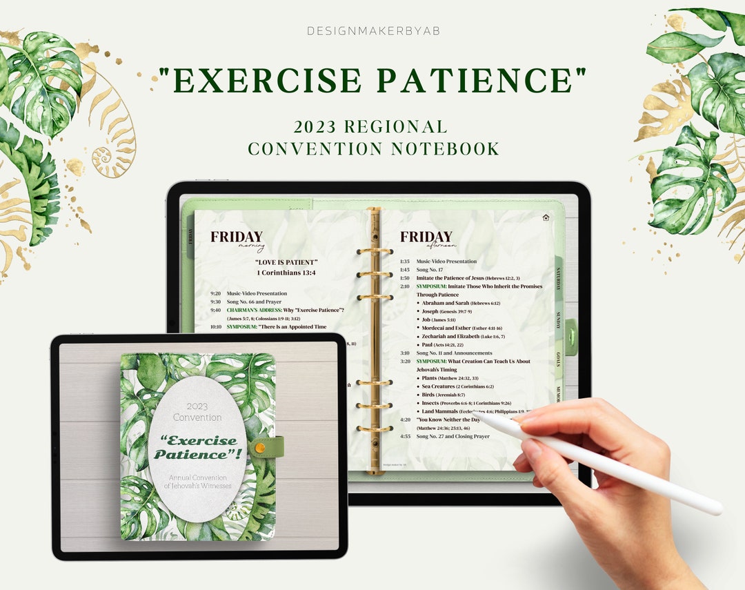Exercise Patience, 2023 Regional Convention, JW 2023 Digital Notebook ...