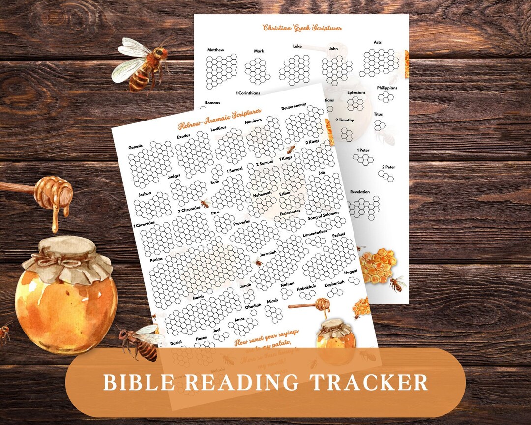 Bible Reading Tracker Printable, Bible Study Template, Digital Download ...