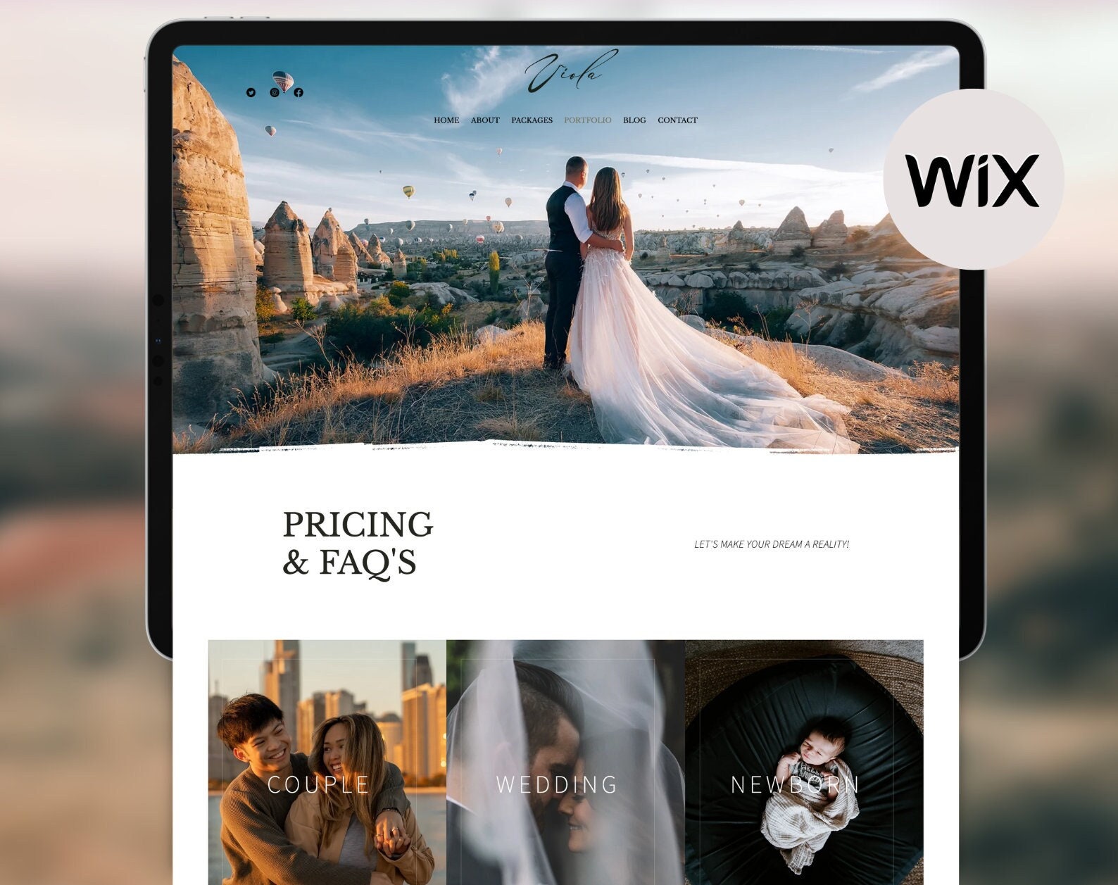 Photographer Website Template Bundle, Wedding Photographer Website, Wix ...