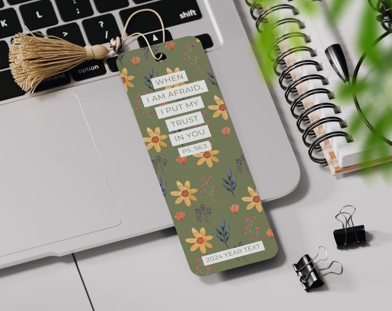 JW Printable Bookmarks Gifts, 2024 Year Text Bookmark, Psalms 56:3, Jw ...