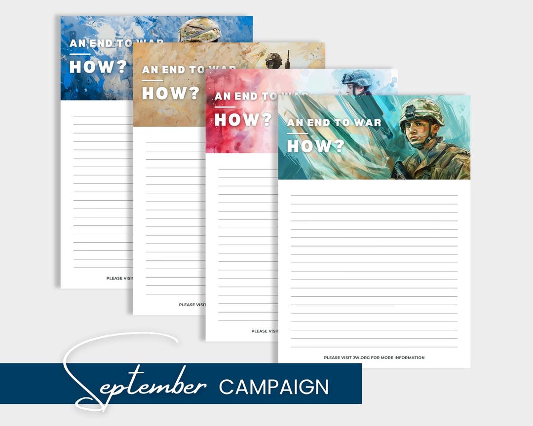 September 2025 Special Campaign End War, JW Letter Writing Paper, JW ...