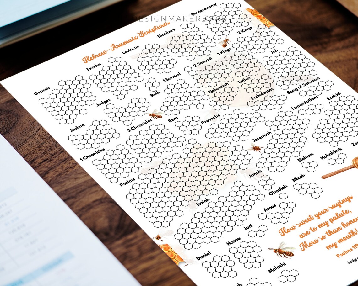 Bible Reading Tracker Printable, Bible Study Template, Digital Download ...