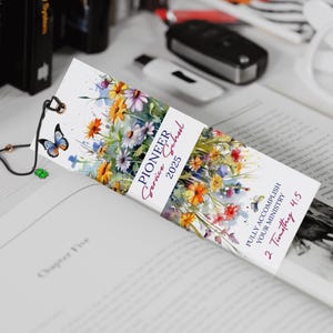 JW Bookmark Set, Pioneer School 2025 Gifts, Printable Floral Bookmarks ...