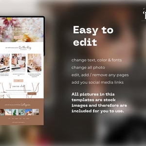 WIX Website Template, Website Template, Website Design, Social Media ...