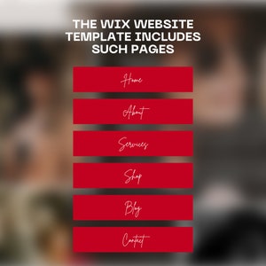 WIX Website Template, Website Template, Website Design, Social Media ...