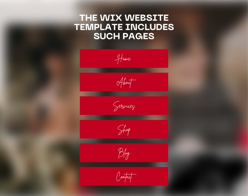 WIX Website Template, Website Template, Website Design, Social Media ...