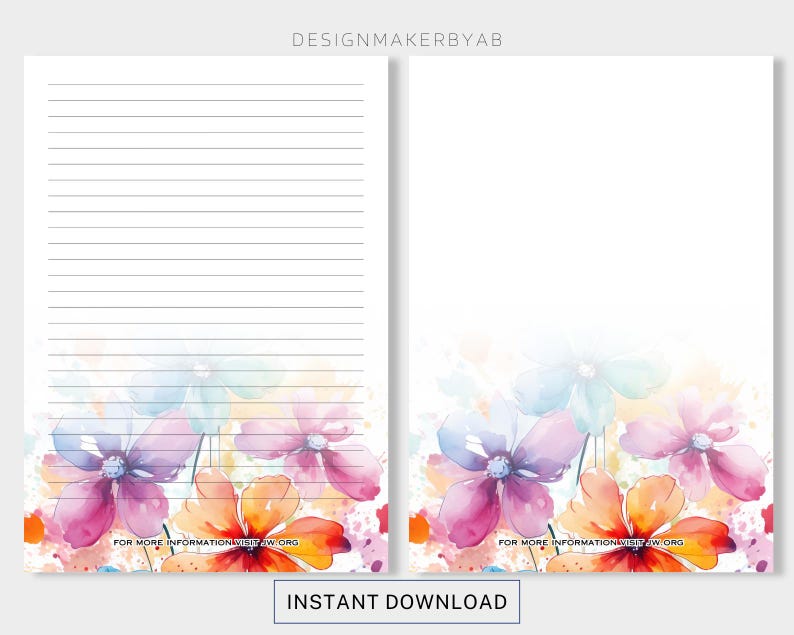 JW Printable Letter Writing Stationery Set, Bible Study Invitation ...