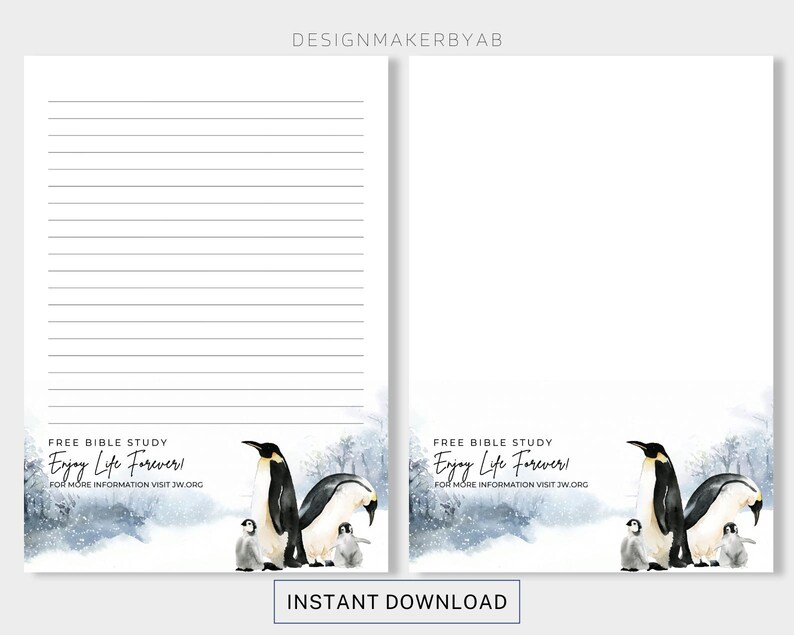 JW Printable Letter Writing Stationery, Bible Study Invitation, A4&US ...