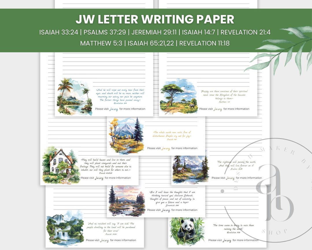 JW Letter Writing Paper Mega Bundle, JW Writing Stationery, Field ...