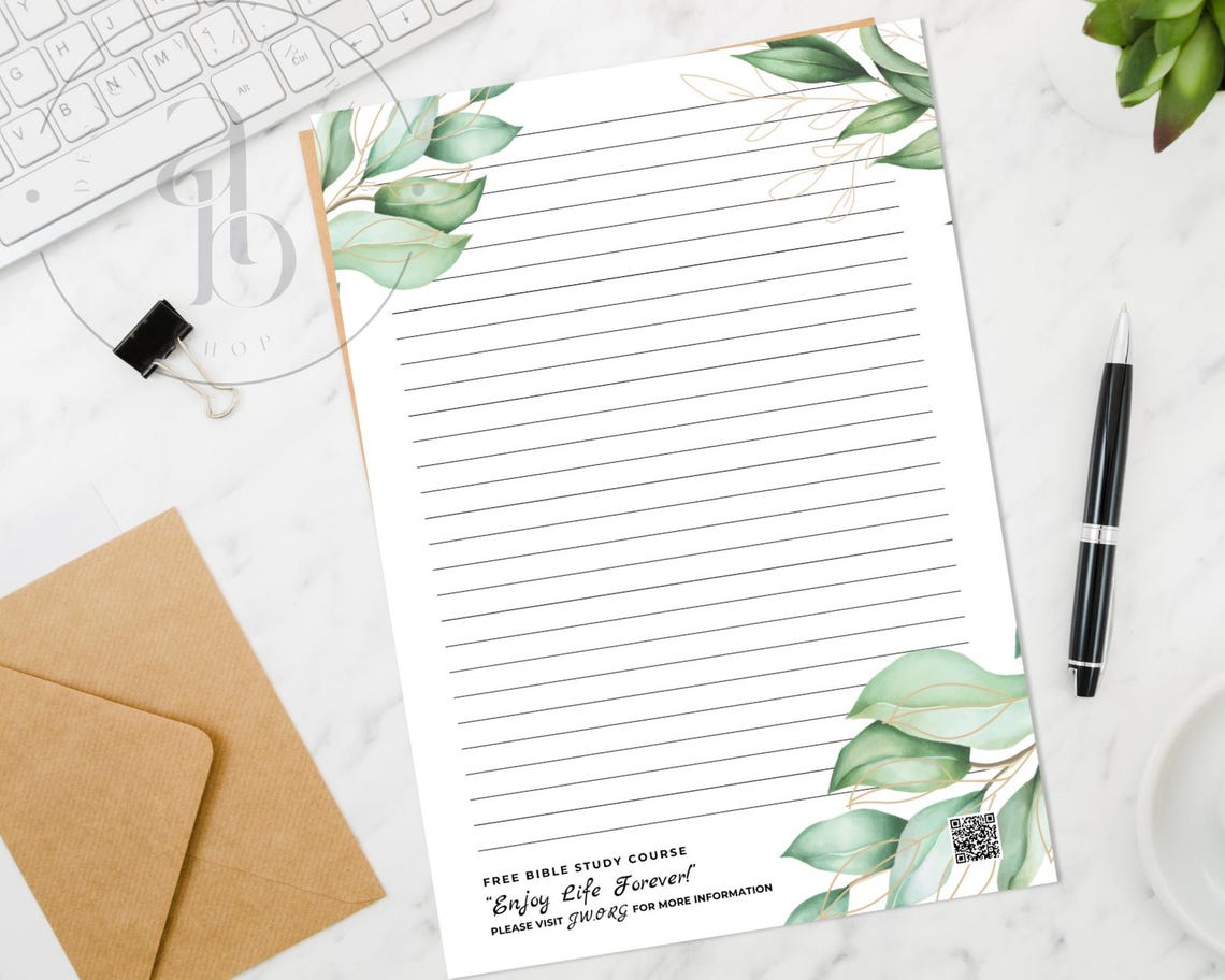 JW Letter Writing Template, A4&US Letter, Jw Printables Letterheads ...