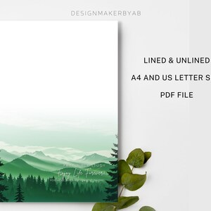 JW Printable Letter Writing Stationery, Bible Study Invitation, Forest ...
