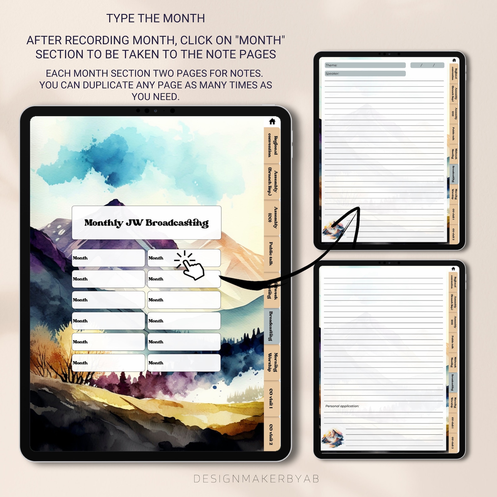 JW Meeting Digital Workbook Notebook Journal Undated for One - Etsy