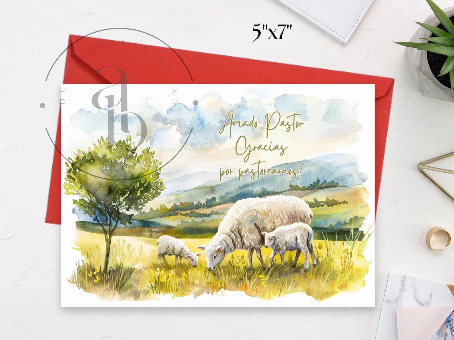 Spanish JW Printable Elder Greeting Card, Amado Pastor Card, Loving ...