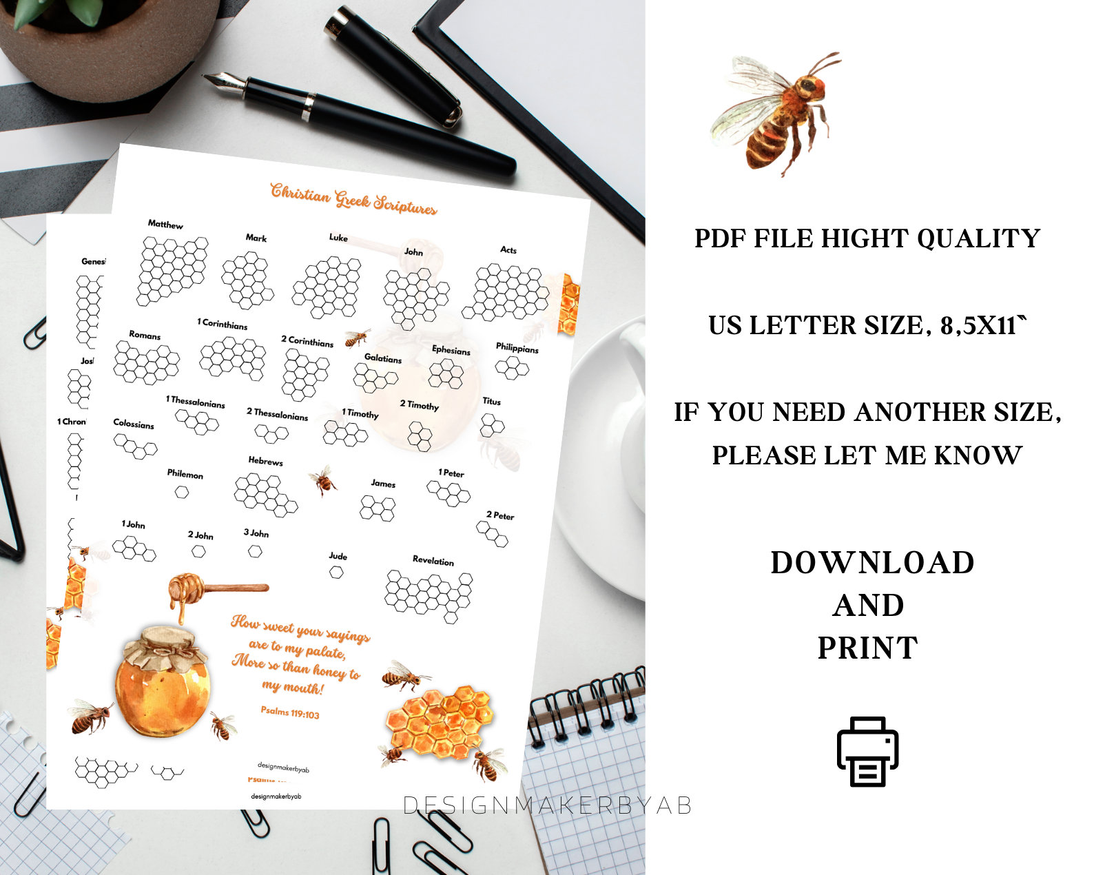Bible Reading Tracker Printable, Bible Study Template, Digital Download ...
