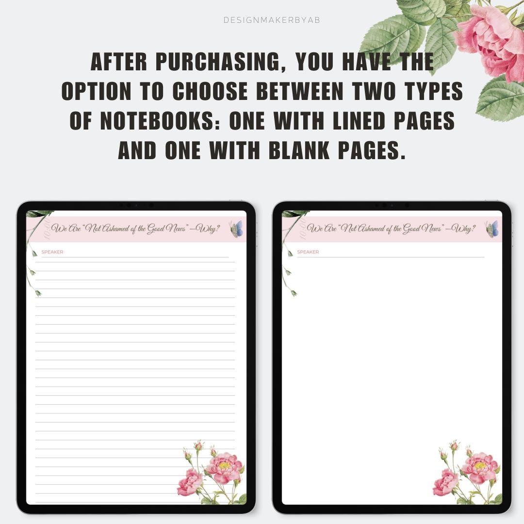 JW Printable Assembly Notebook Digital Not Ashamed of Good News 2024 ...