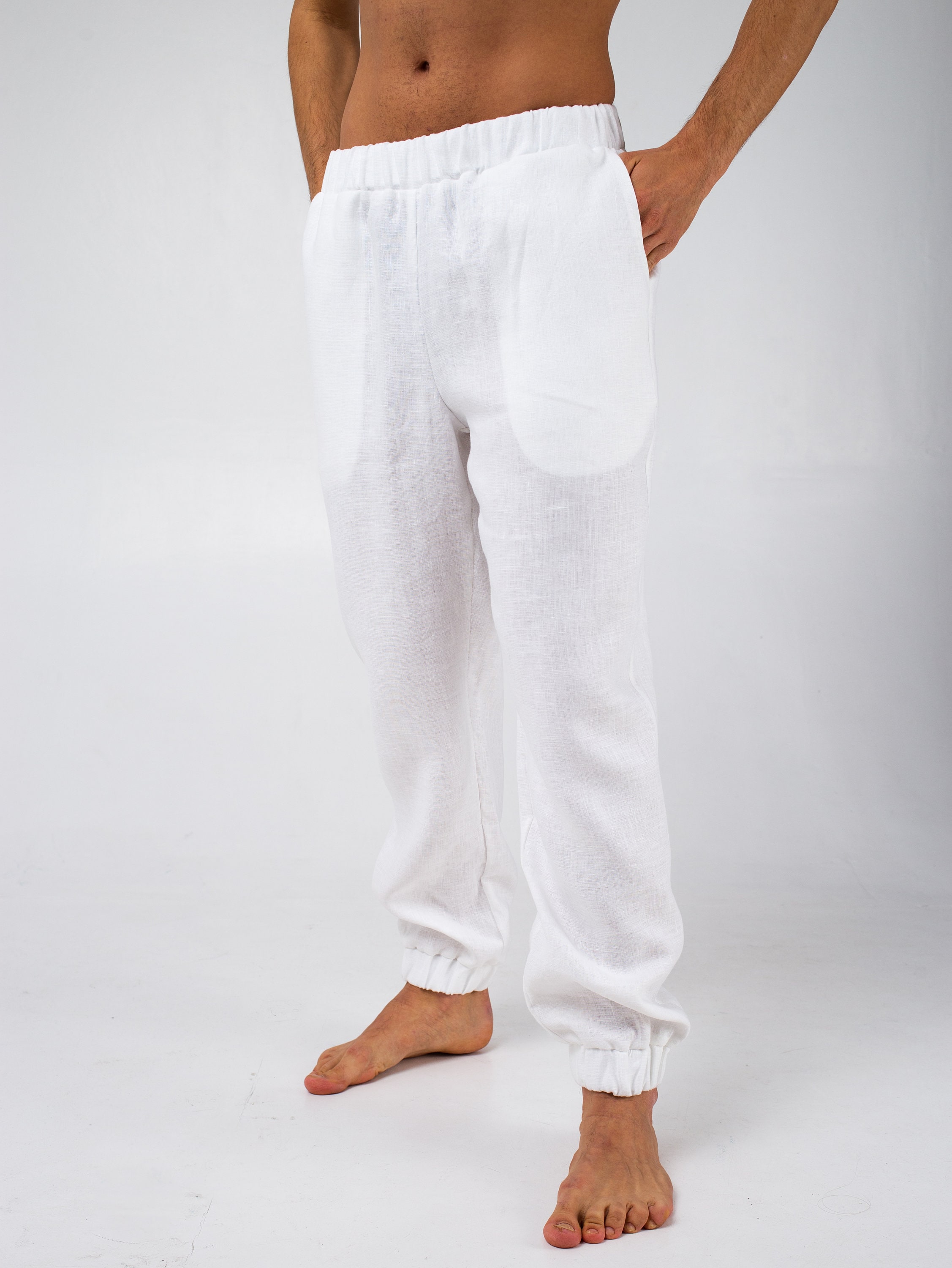 Linnen broek voor mannen heren broek linnen kleding zomer | Etsy