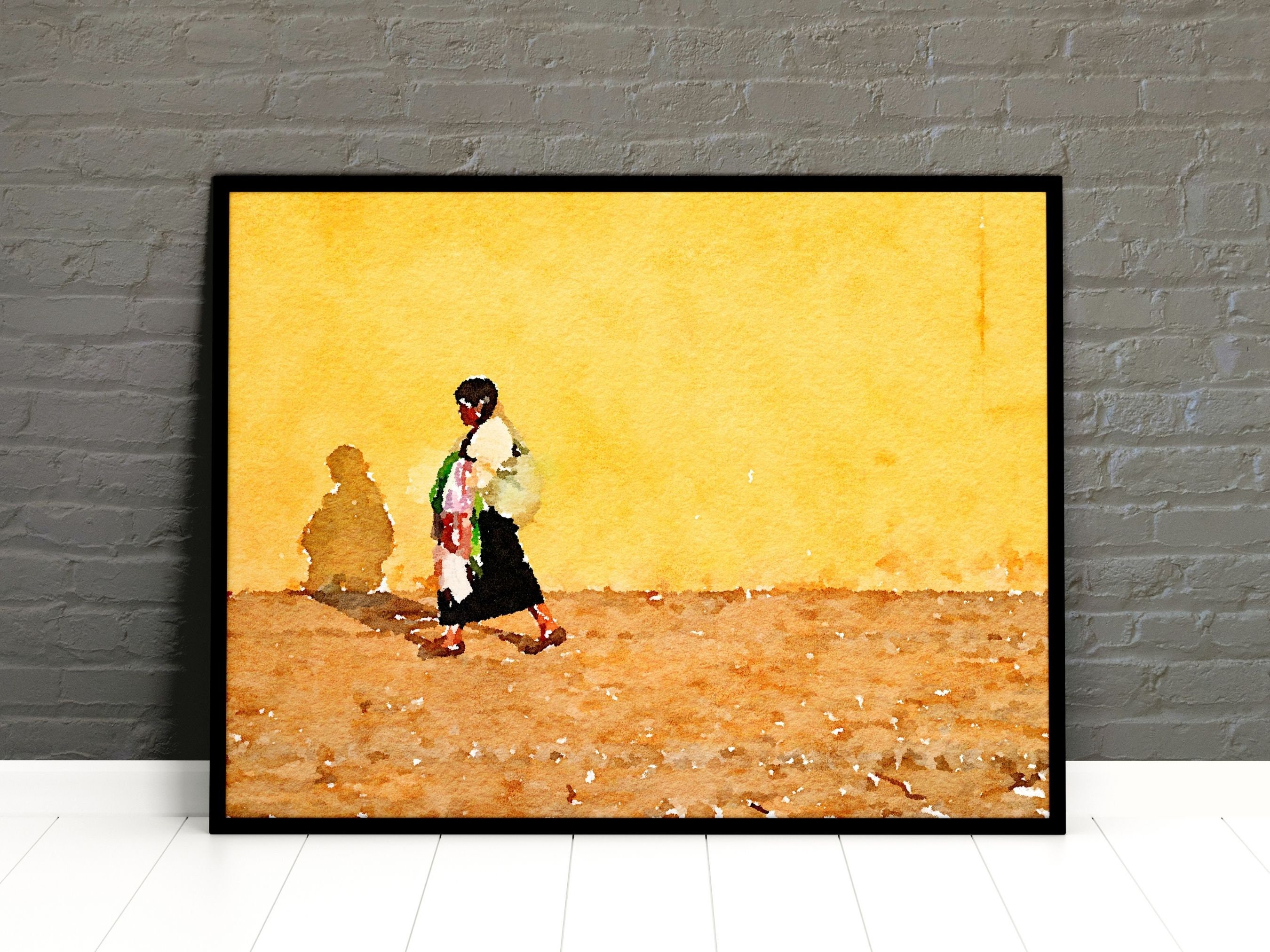 Strong Mexican Mother Watercolor Print Mexico Impressionist | Etsy
