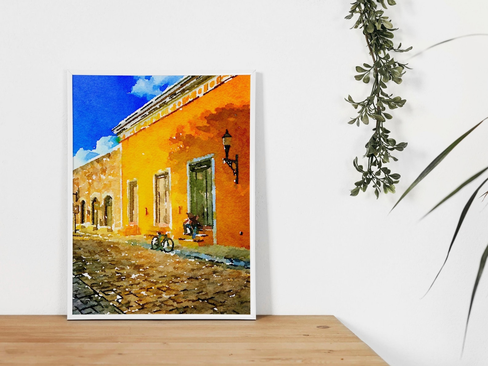 Mexico San Miguel De Allende Street Watercolor Painting, Mexican ...