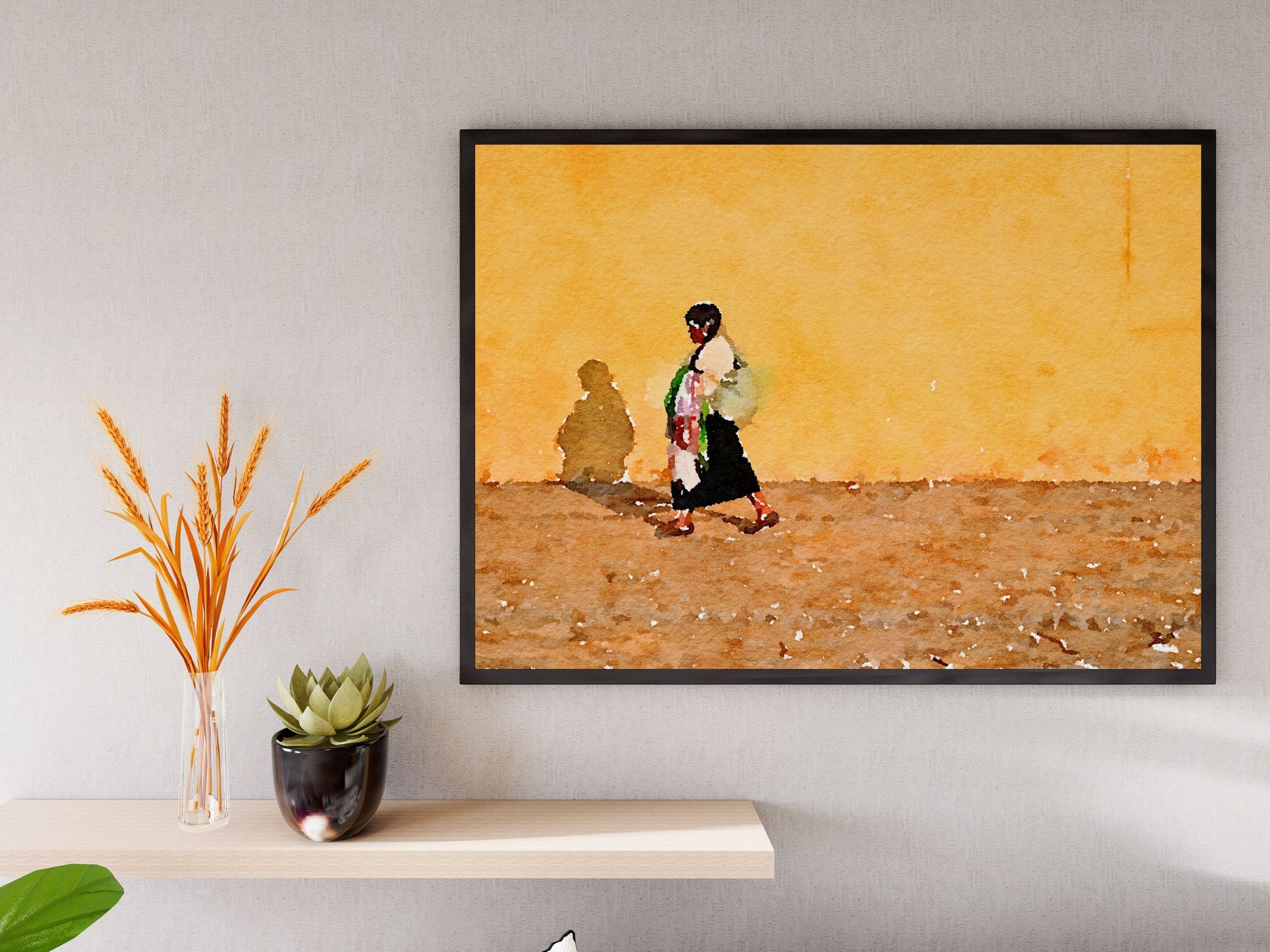 Strong Mexican Mother Watercolor Print Mexico Impressionist | Etsy