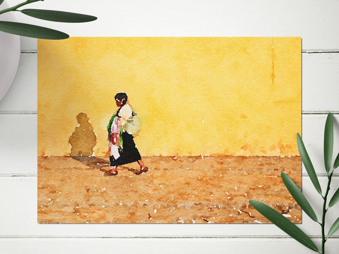 Strong Mexican Mother Watercolor Print, Mexico Impressionist Painting ...