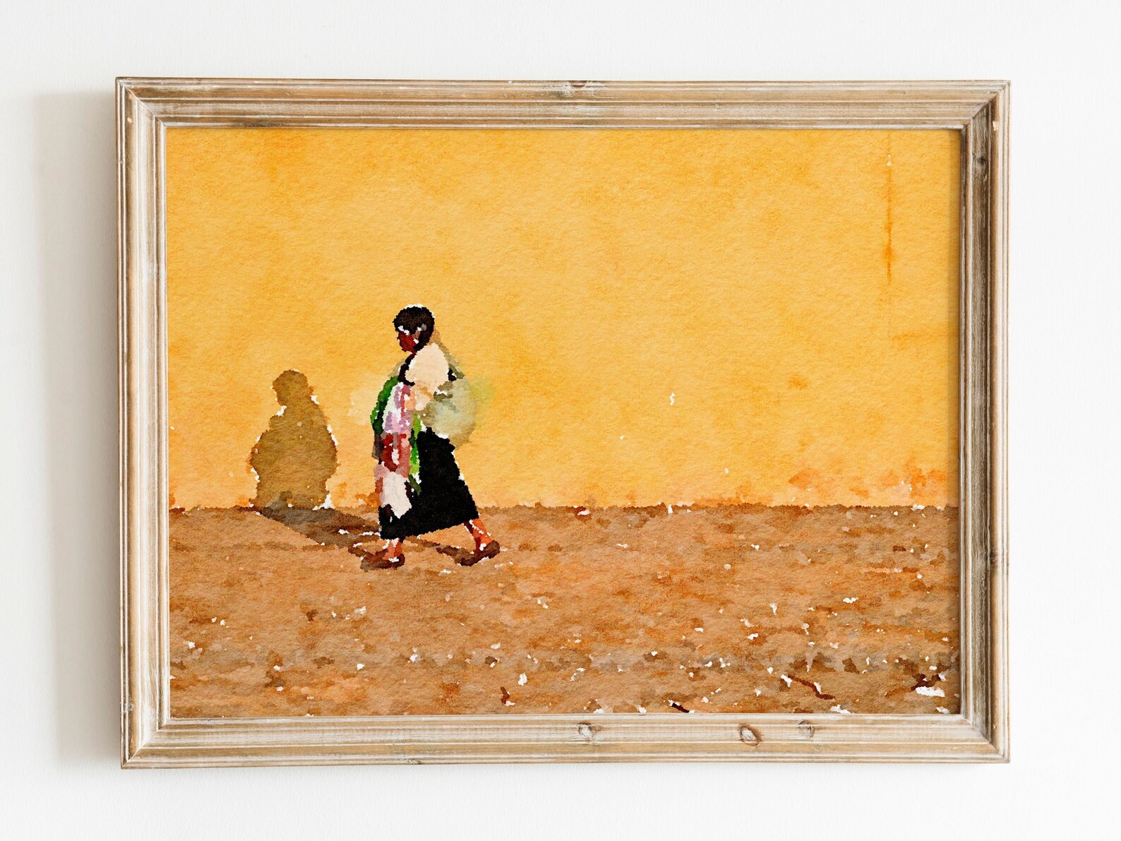 Strong Mexican Mother Watercolor Print Mexico Impressionist | Etsy