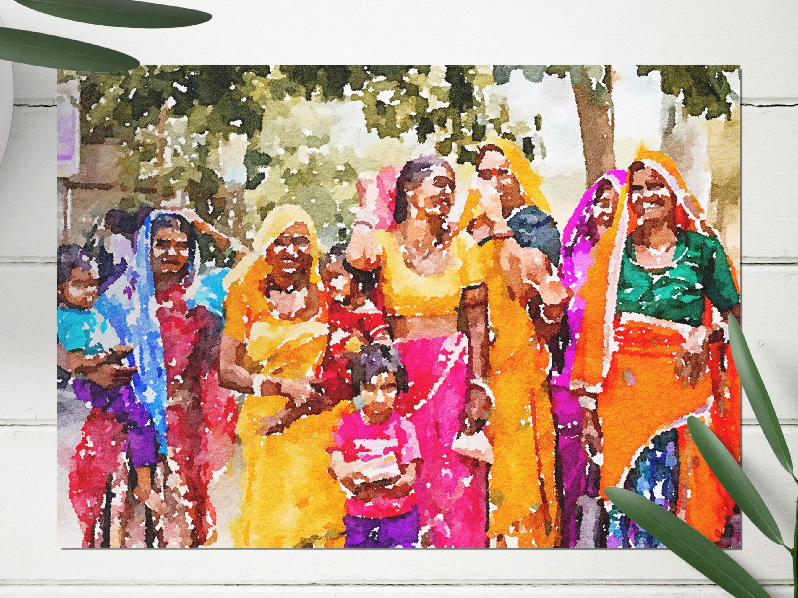 Strong Indian Women Watercolor Print Indian Woman Art India - Etsy