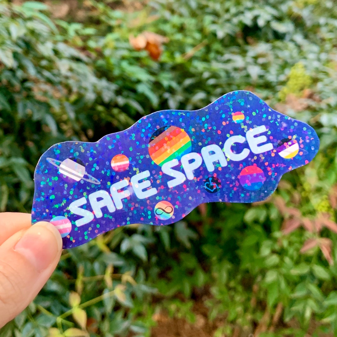 HOLOGRAPHIC Safe Space Neurodiversity LGBTQ+ Ally Vinyl Decal Sticker ...