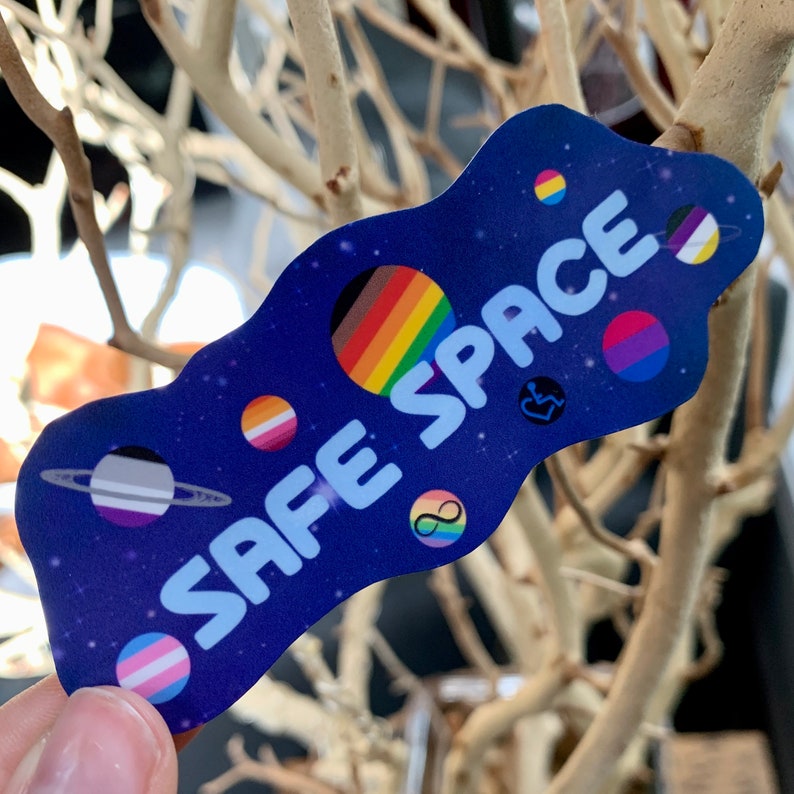 Safe Space Neurodiversity LGBTQ Ally Vinyl Decal Sticker | Etsy