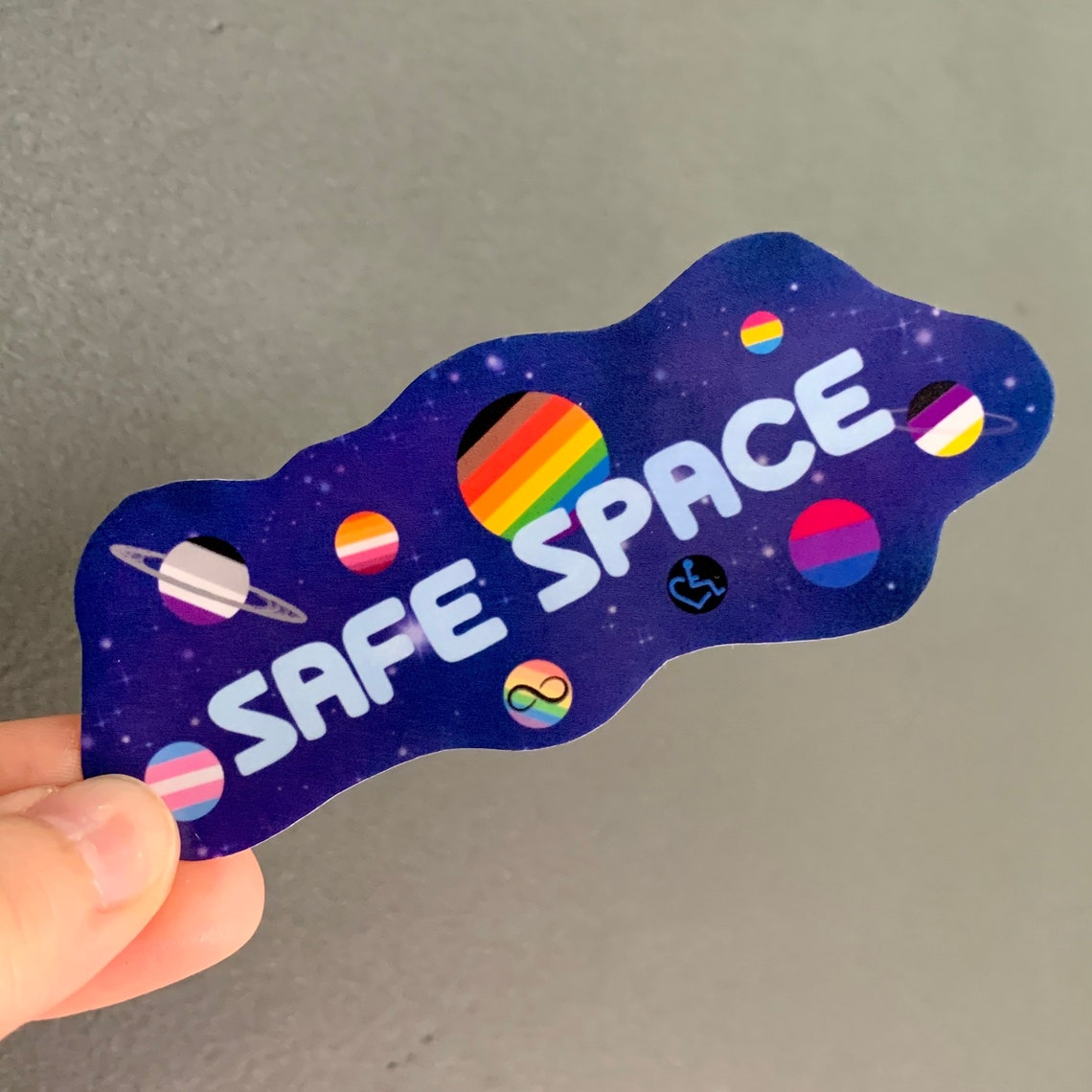 Safe Space Neurodiversity LGBTQ Ally Vinyl Decal Sticker | Etsy