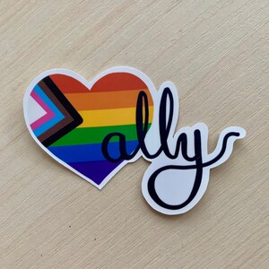 LGBTQ+ Ally Heart Vinyl Decal Sticker - Etsy