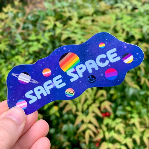 Safe Space Neurodiversity LGBTQ Ally Vinyl Decal Sticker | Etsy