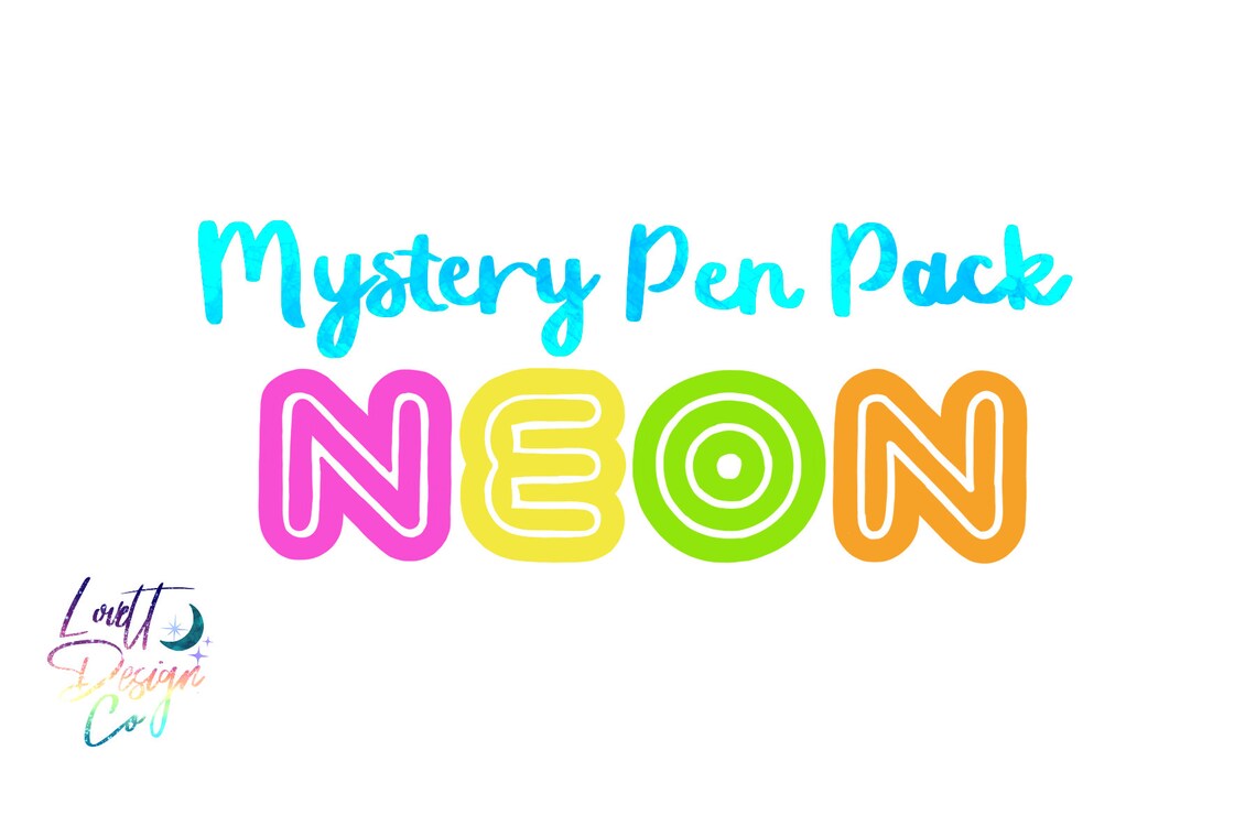 Neon Mystery Pen Pack 5 Pens Pens Highlighters Markers - Etsy