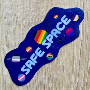 Safe Space Neurodiversity LGBTQ Ally Vinyl Decal Sticker | Etsy