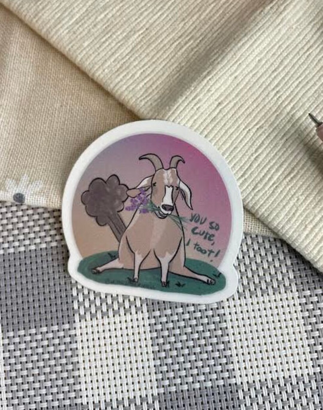 Pootin' Goat Sticker - Etsy