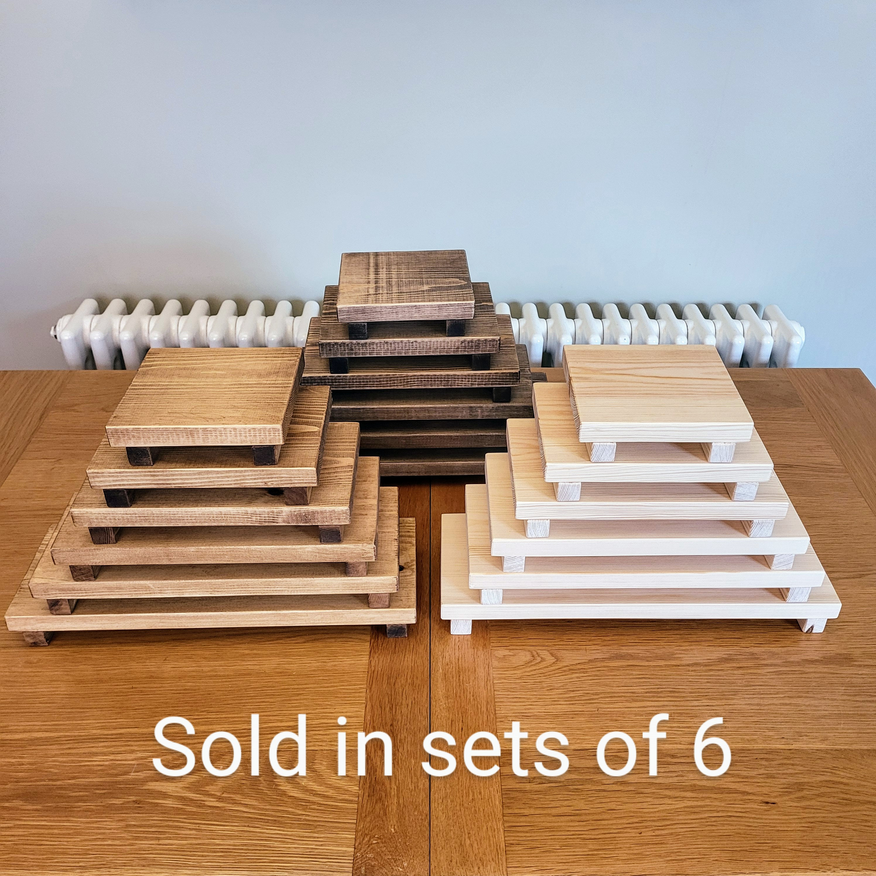 Wooden Table Risers, Countertop Trays, Trestle Tables, Display Shelf ...