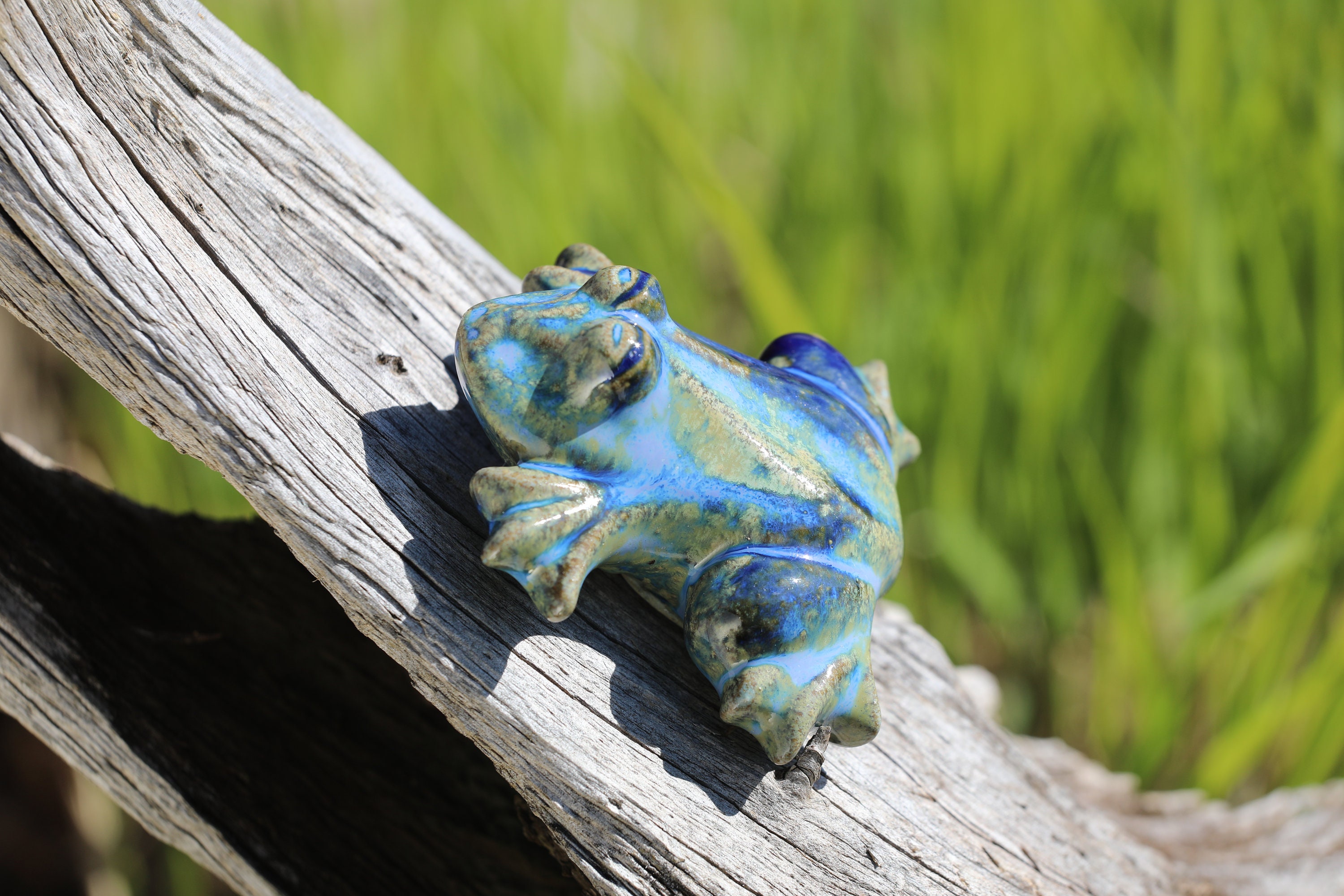 Schwimmfrosch Gartenkeramik Frosch Zierkeramik - Etsy