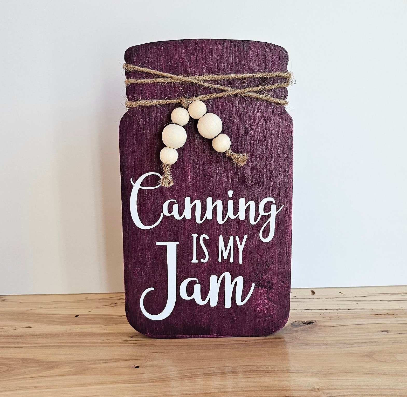 Mason Jar Solid Wood Shelf Sitter Canning is My Jam Home - Etsy