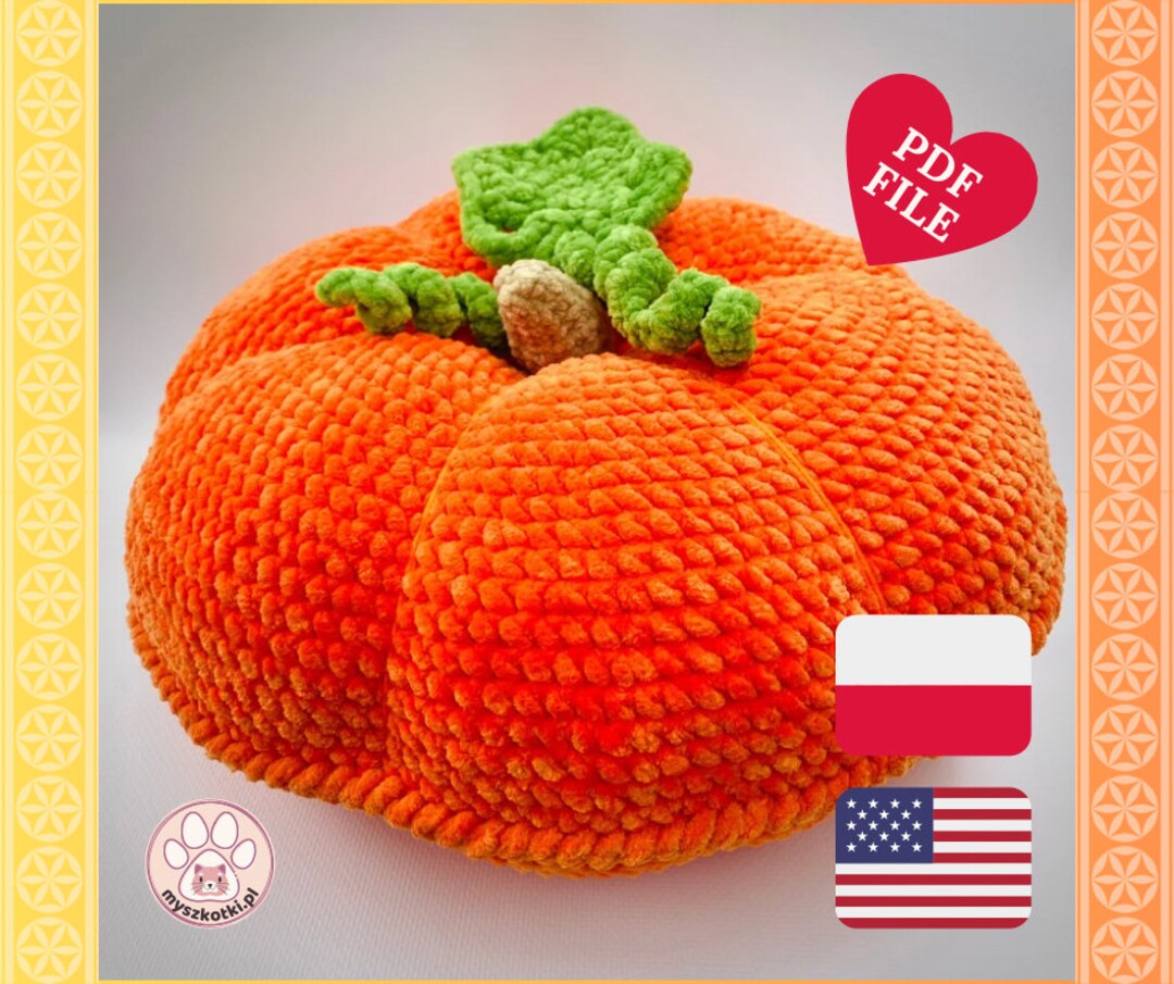 Chunky PUMPKIN Pillow Crochet Pattern / Soft Big Pumpkin Pattern Pillow ...