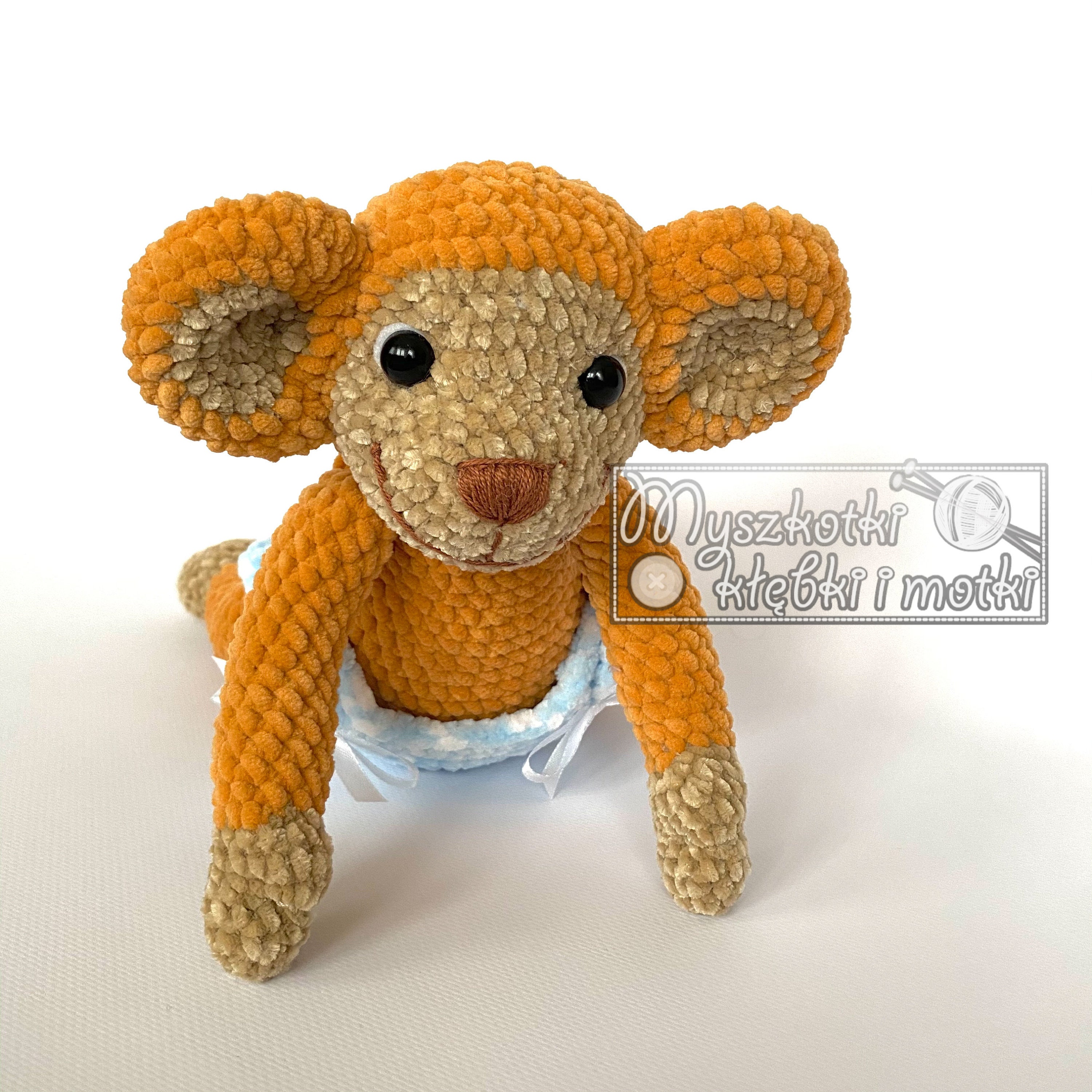Crochet Monkey in Diaper Baby Monkey Crochet PATTERN by - Etsy UK