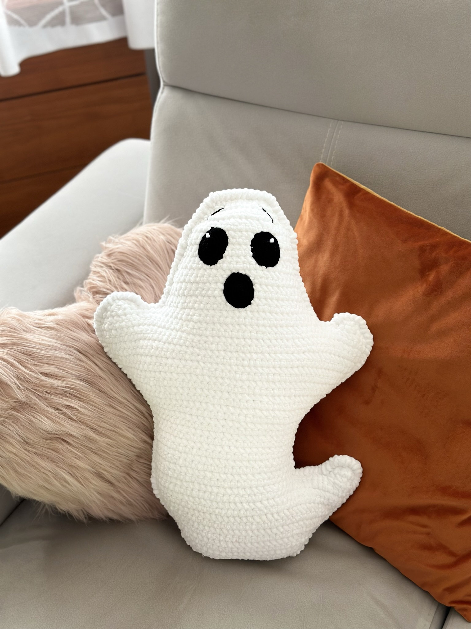 PDF Spooky Boo Pillow Pattern, Crochet Ghost Pillow Pattern ...