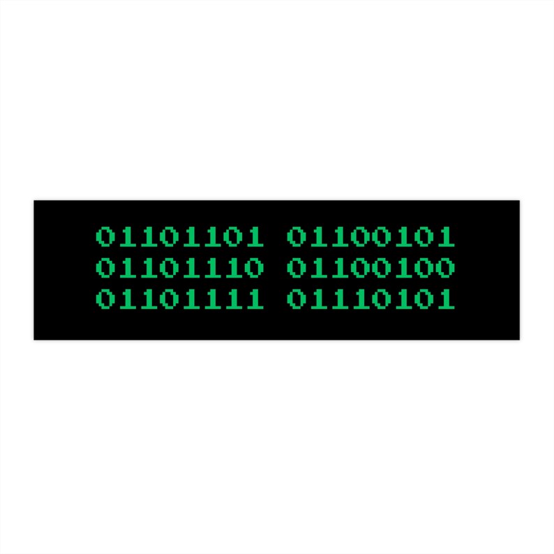 Binary Code Bumper Sticker Funny - Etsy