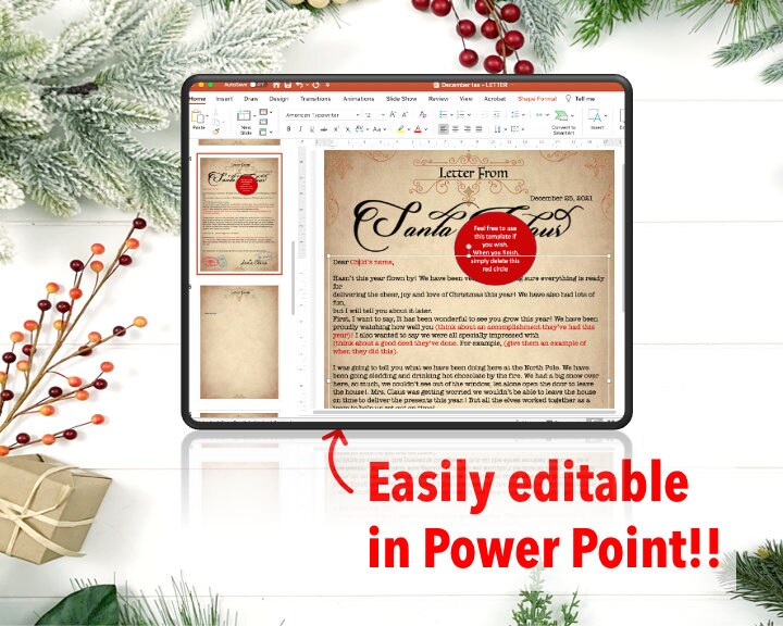 EDITABLE- Santa Claus Letter Printable, Santa Nightlight Letter, Letter ...