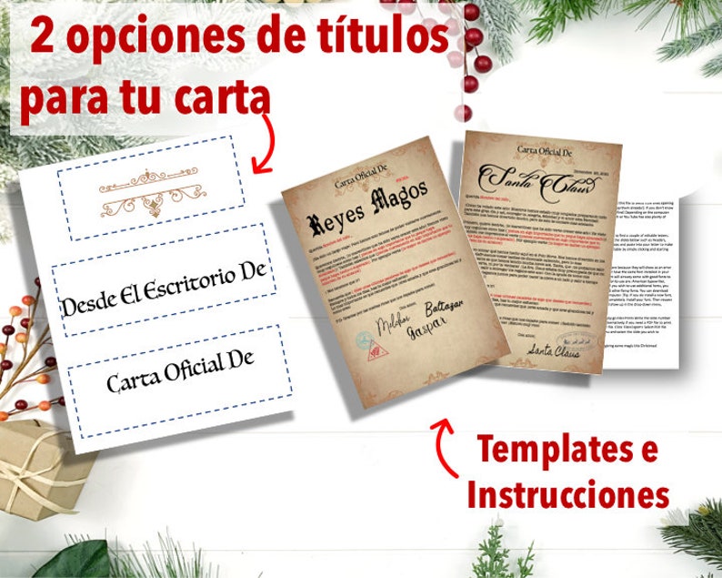 Carta De Santa Claus Y Reyes Magos Editable |santa Claus Letter ...