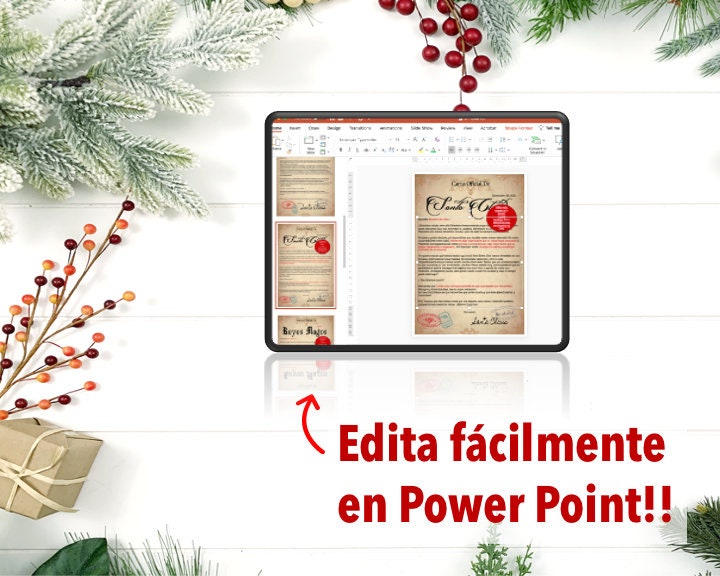 Carta De Santa Claus Y Reyes Magos Editable |santa Claus Letter ...