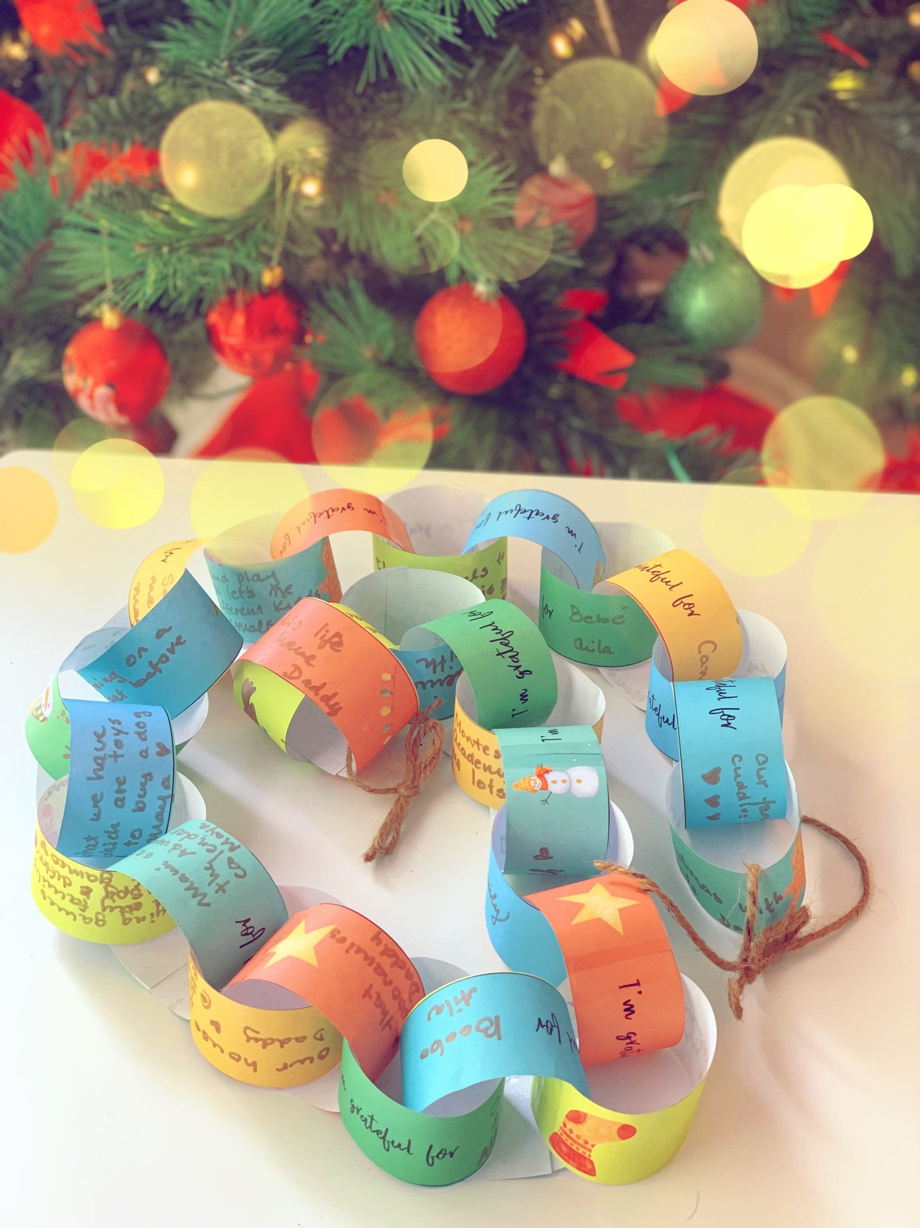 Gratitude Paper Chain for Christmas and Advent Activity - Etsy