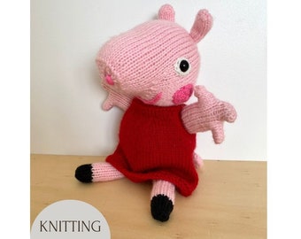 George Pig From Peppa Pig Knitting Pattern - Etsy UK