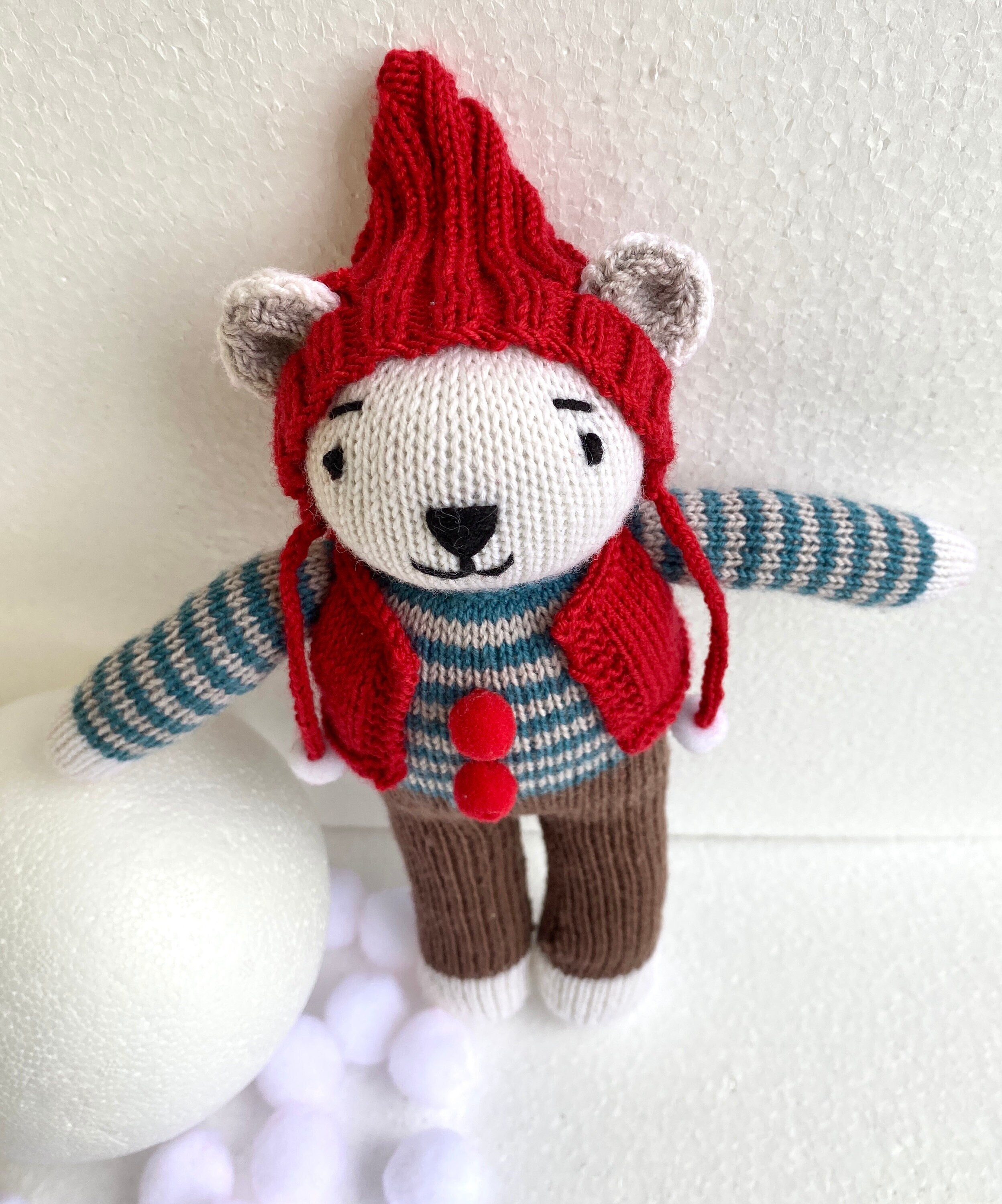 Knitting Pattern: Christmas Teddy Bear, Amigurumi Toy, Christmas Teddy ...