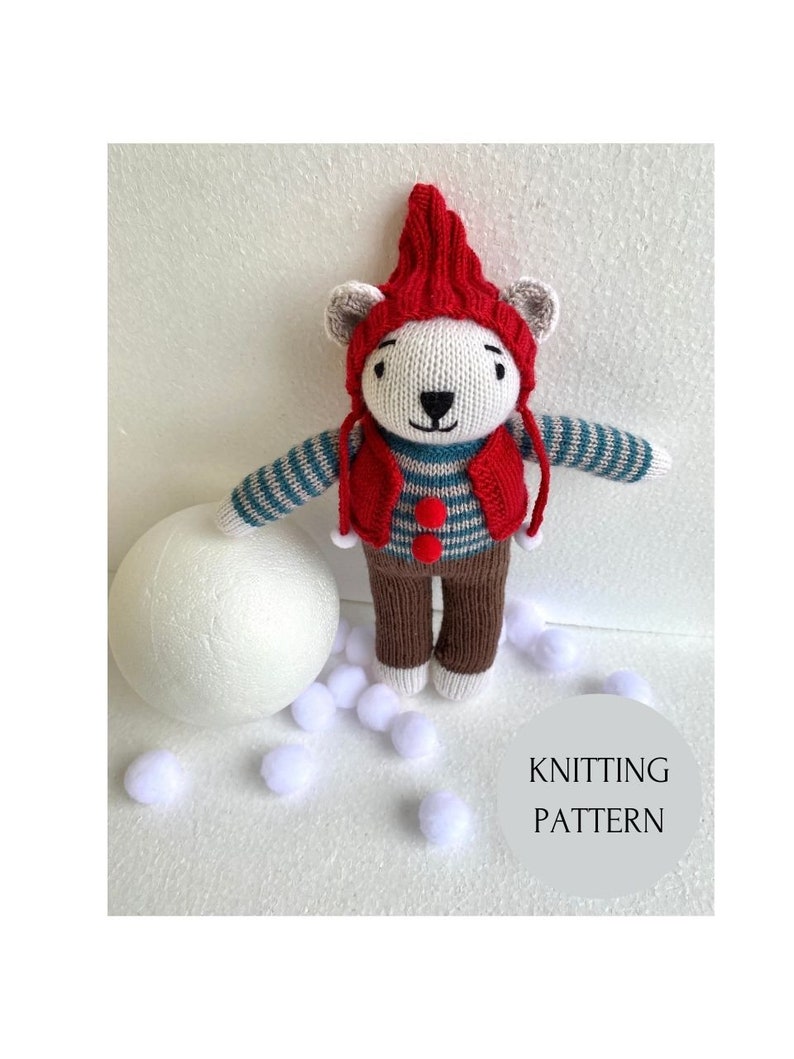 Knitting Pattern: Christmas Teddy Bear, Amigurumi Toy, Christmas Teddy ...