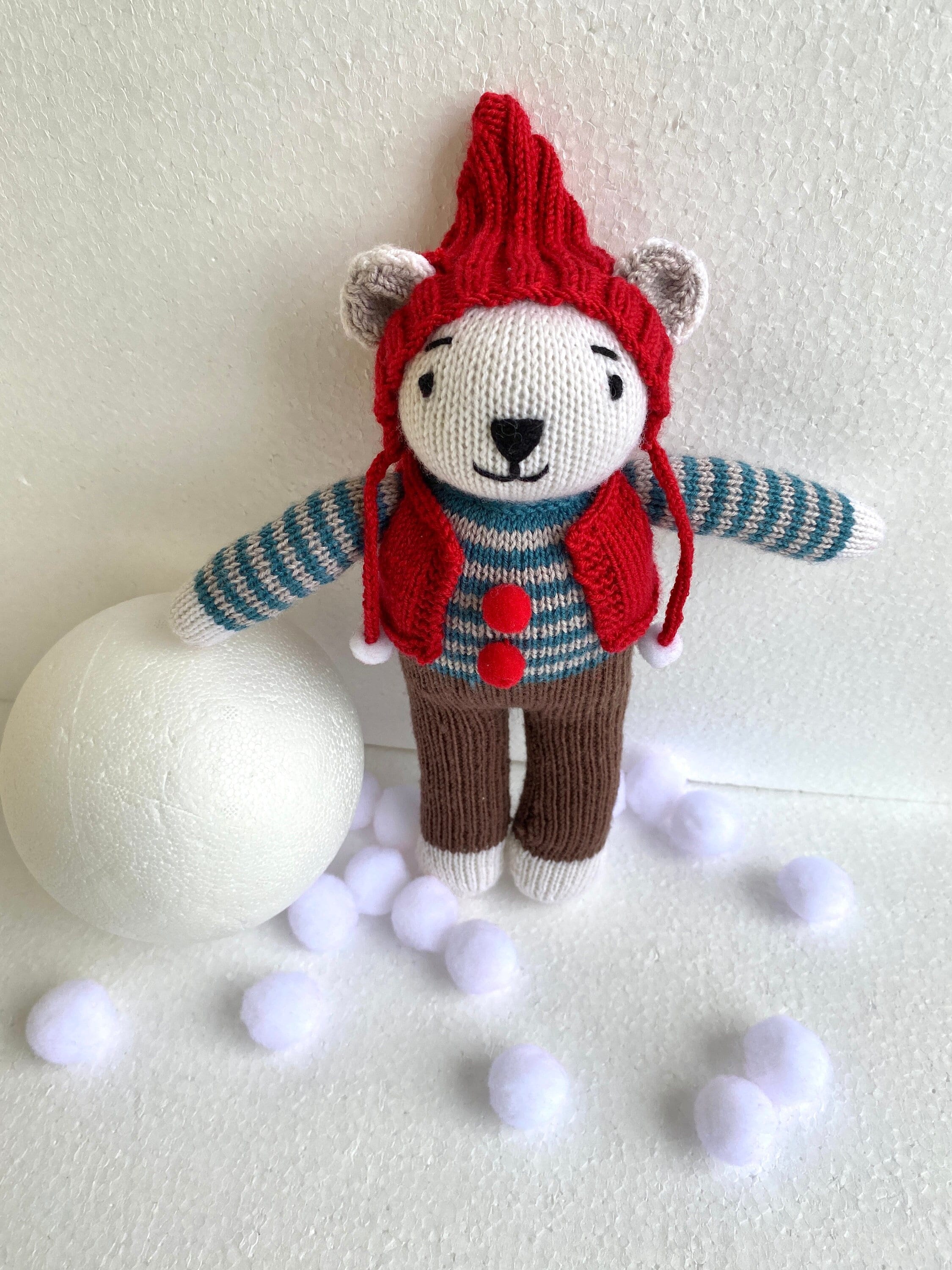 Knitting Pattern: Christmas Teddy Bear, Amigurumi Toy, Christmas Teddy ...