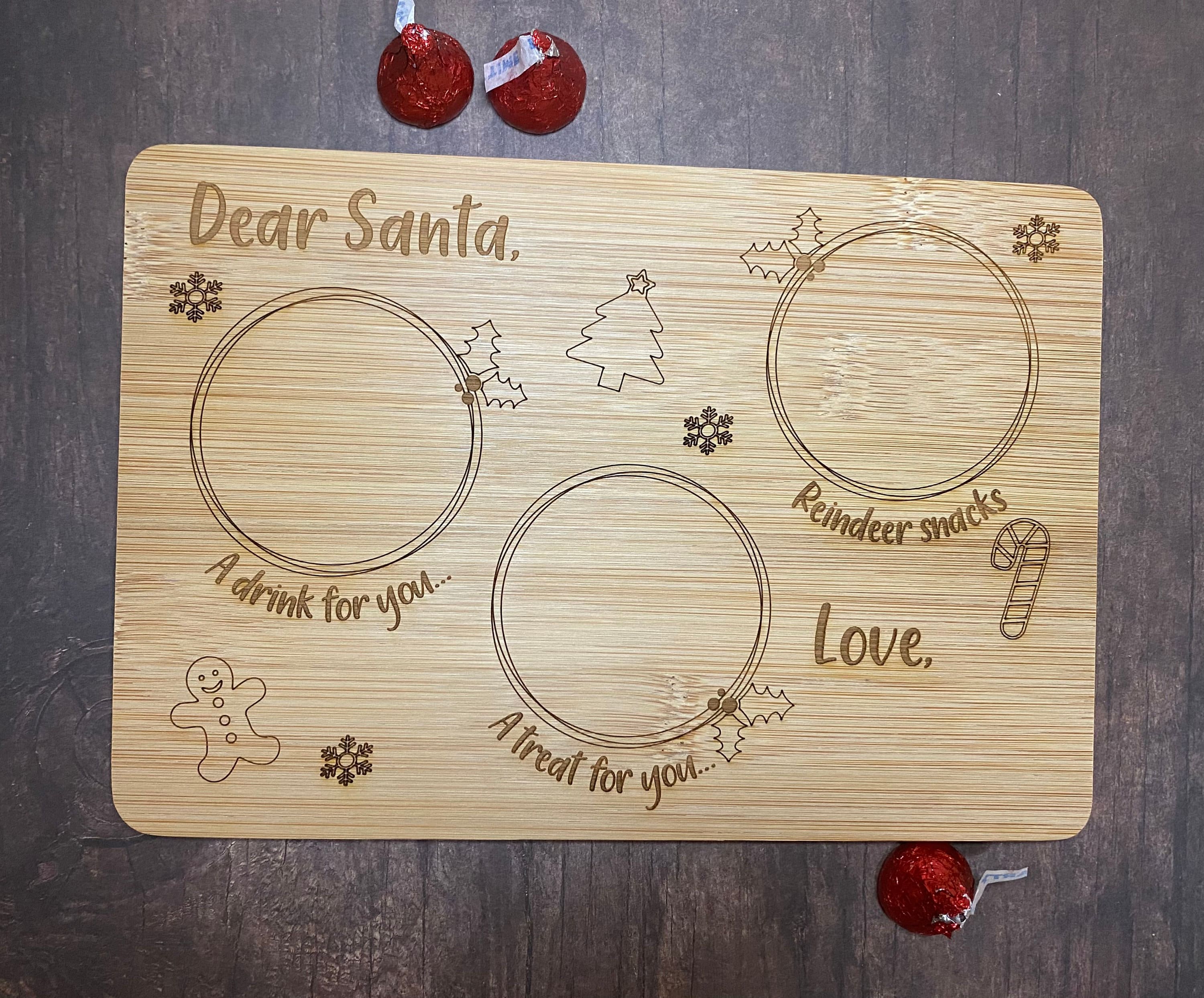 Dear Santa Tray SVG, Mini Cutting Board File (digital File) - Etsy